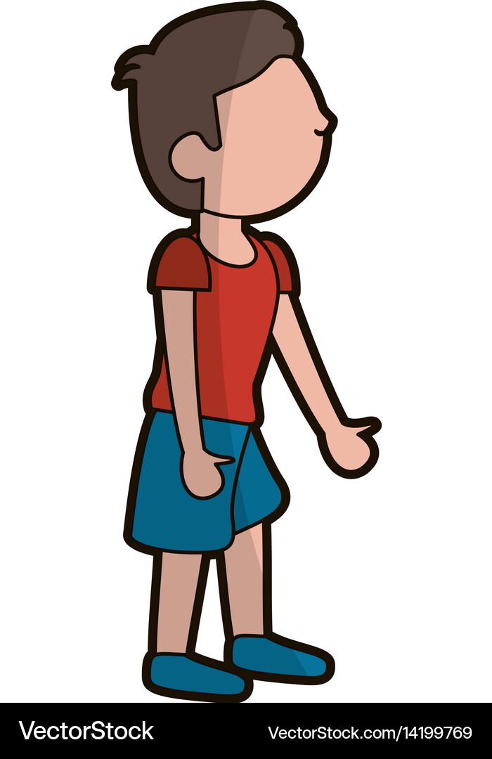 Cartoon son boy character Royalty Free Vector Image