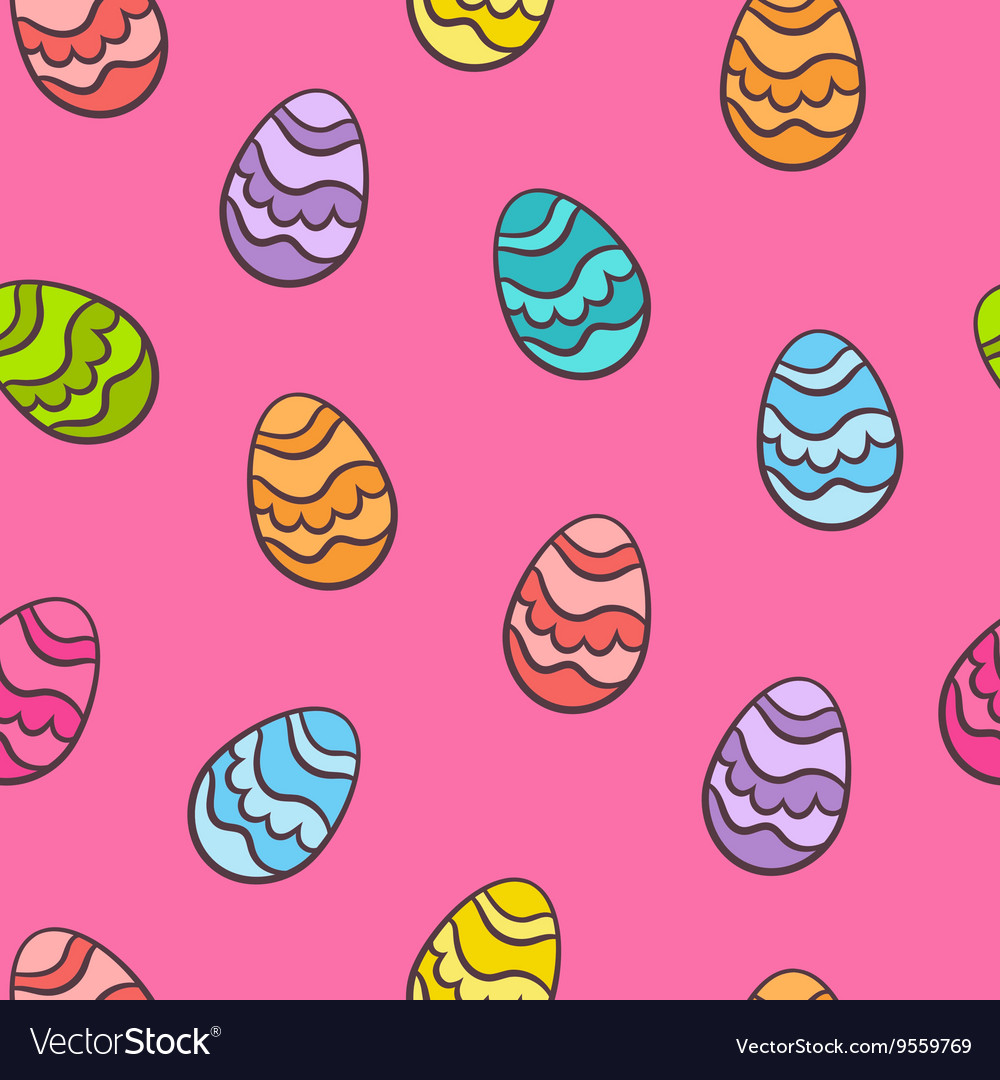 Easter seamless pattern Royalty Free Vector Image