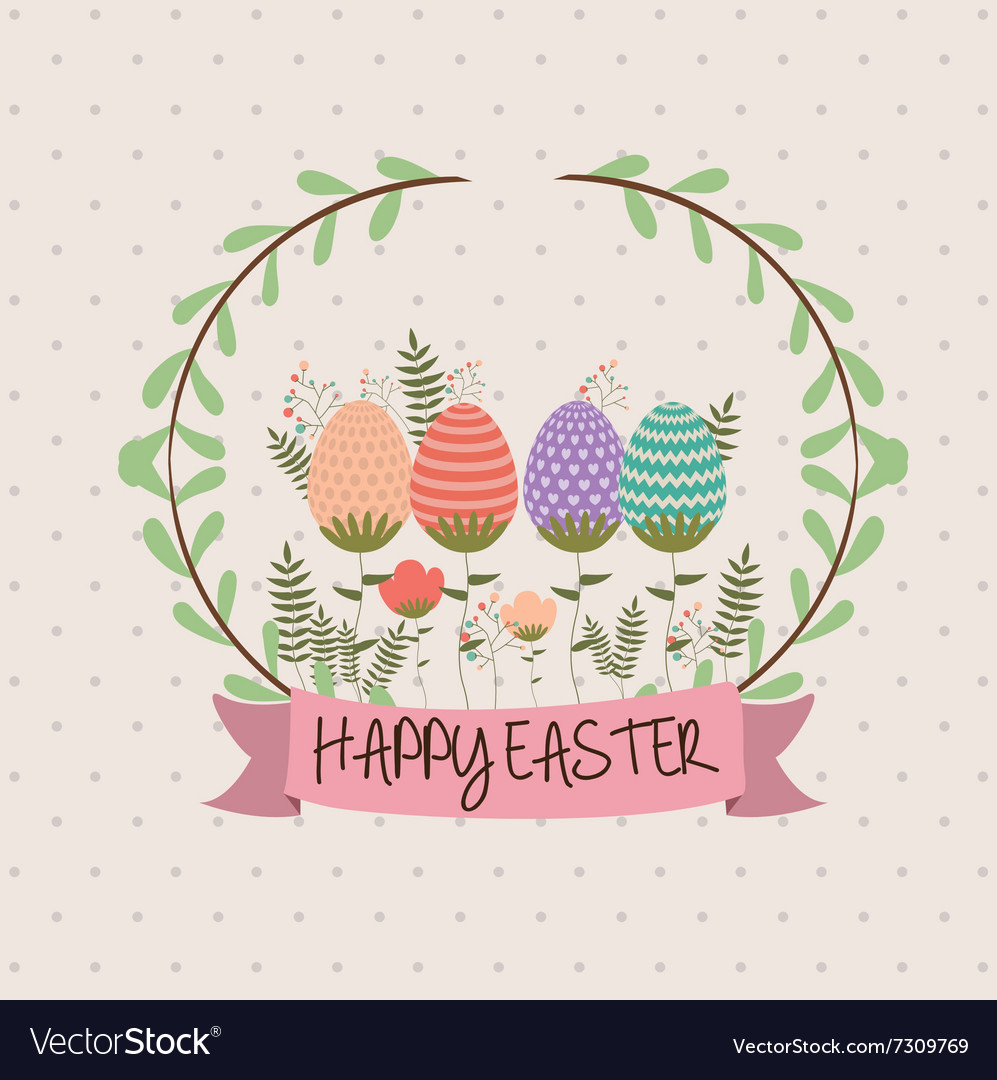 Happy easter design Royalty Free Vector Image - VectorStock