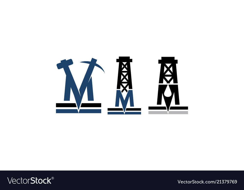 Mining engineering solution set Royalty Free Vector Image