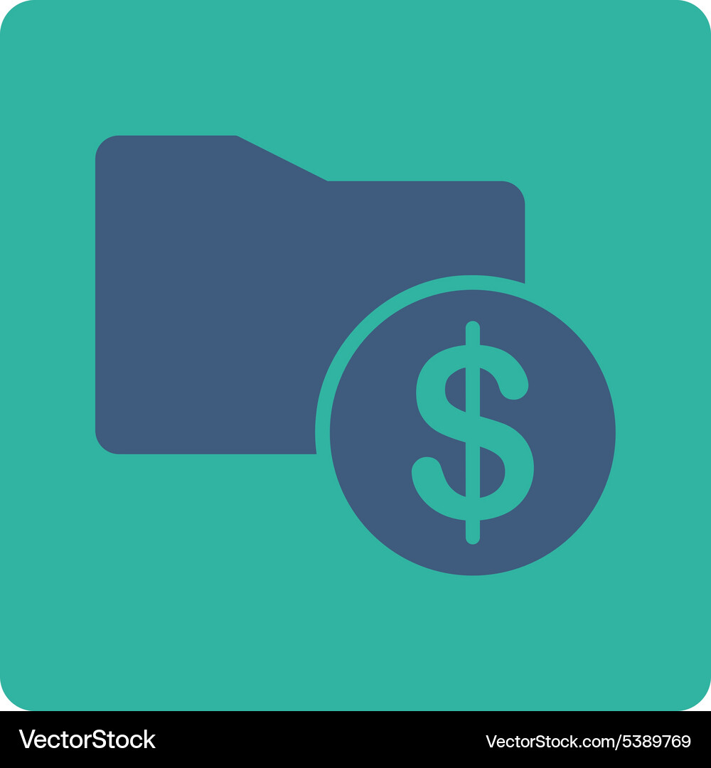 Money folder icon Royalty Free Vector Image - VectorStock