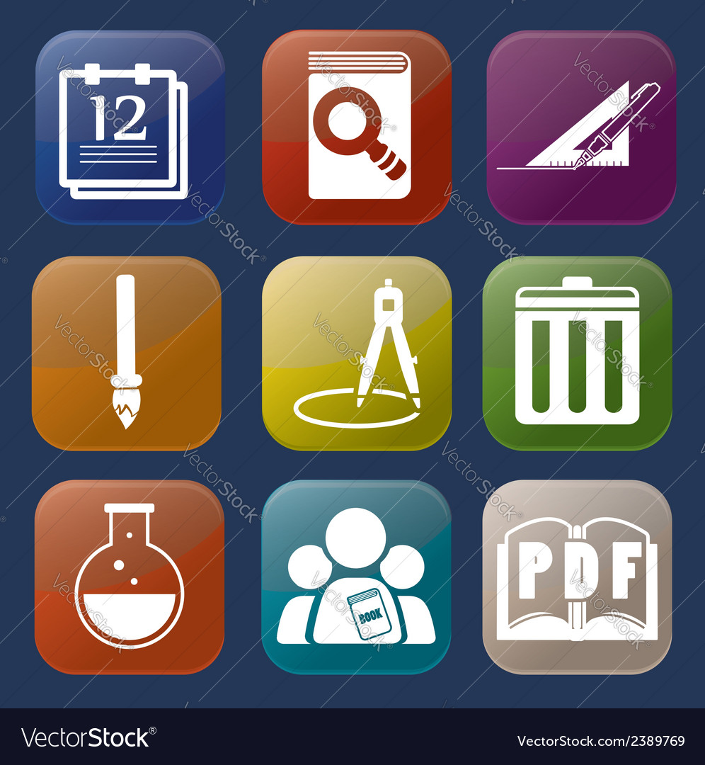 Tools learning icon Royalty Free Vector Image - VectorStock