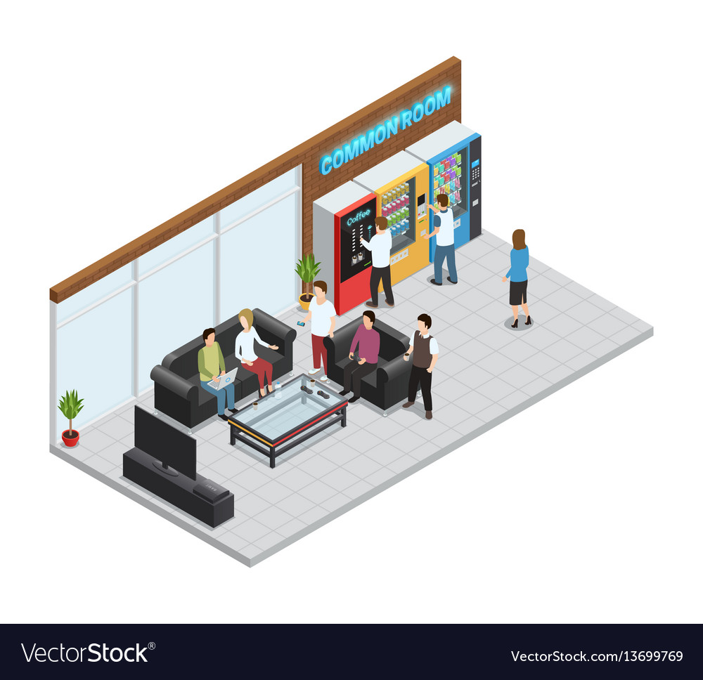 Vending machines composition Royalty Free Vector Image
