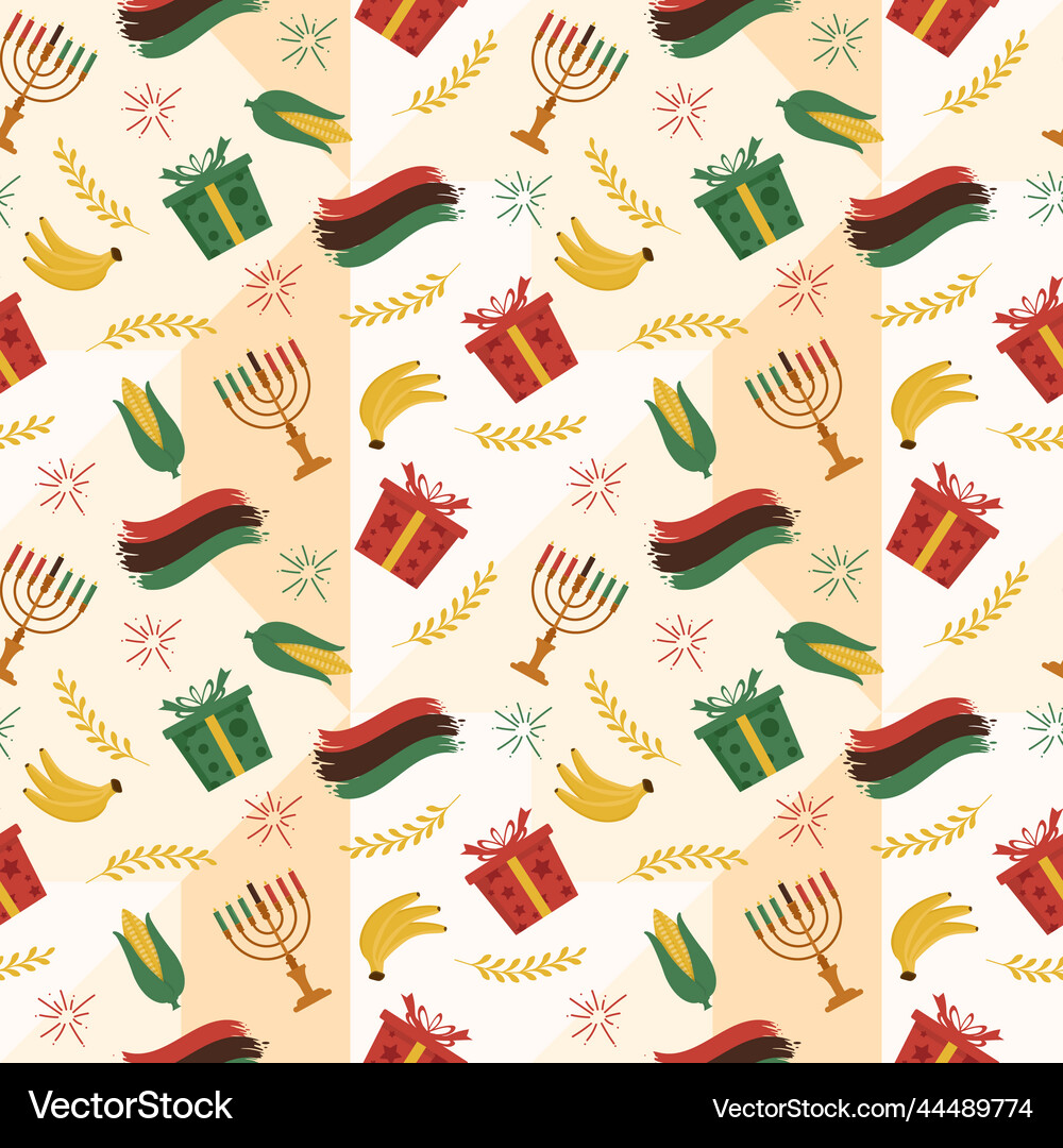 Happy kwanzaa holiday african seamless pattern Vector Image