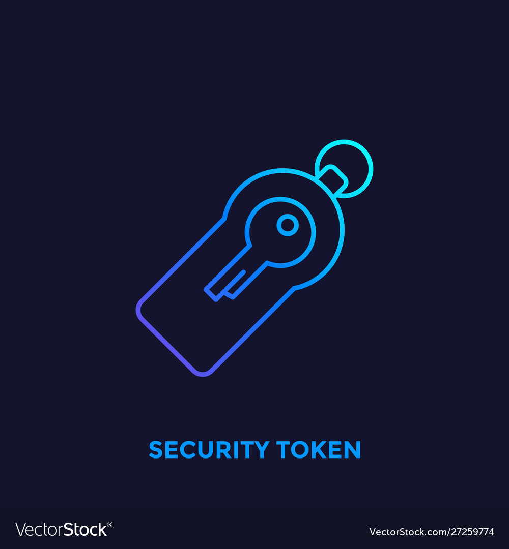 Security token line icon Royalty Free Vector Image Security token line icon Royalty Free Vector Image