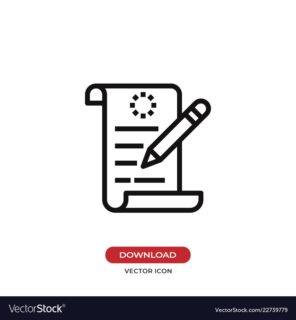 Contract icon Royalty Free Vector Image - VectorStock