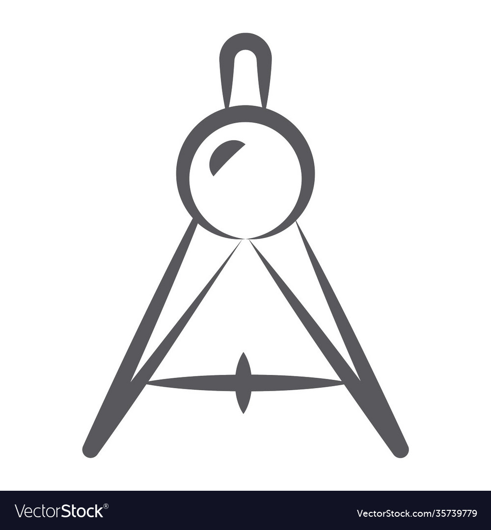 Drawing compass Royalty Free Vector Image - VectorStock