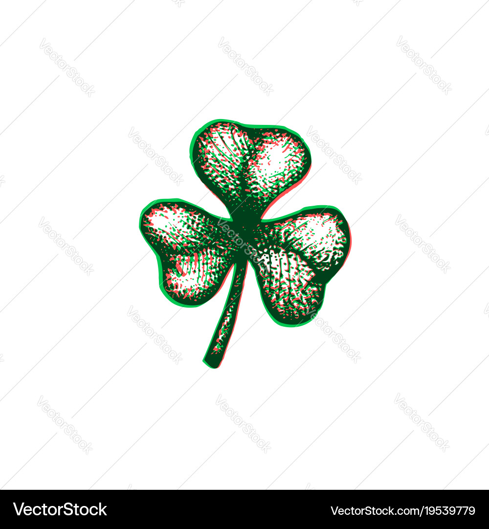 Hand drawn shamrock Royalty Free Vector Image - VectorStock