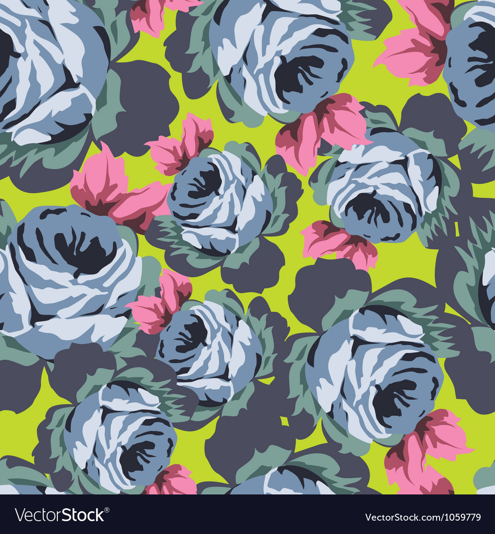 Seamless Rose Pattern Royalty Free Vector Image