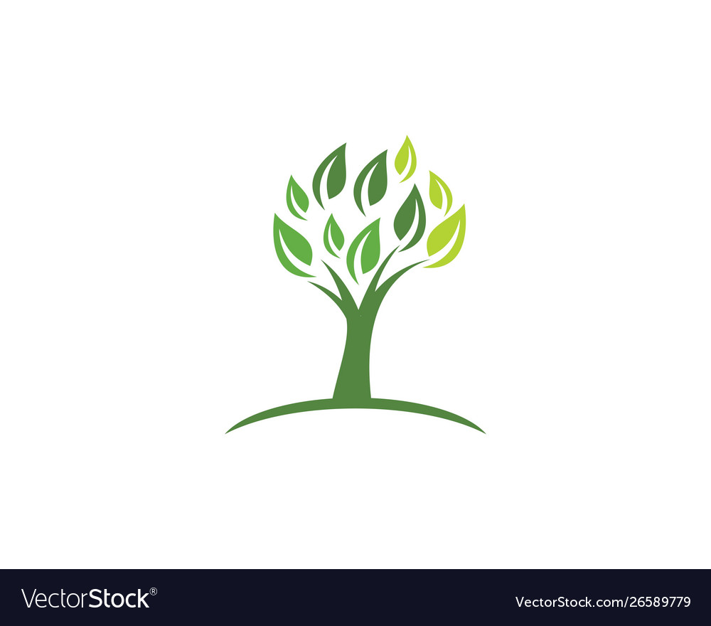 Tree icon logo template Royalty Free Vector Image