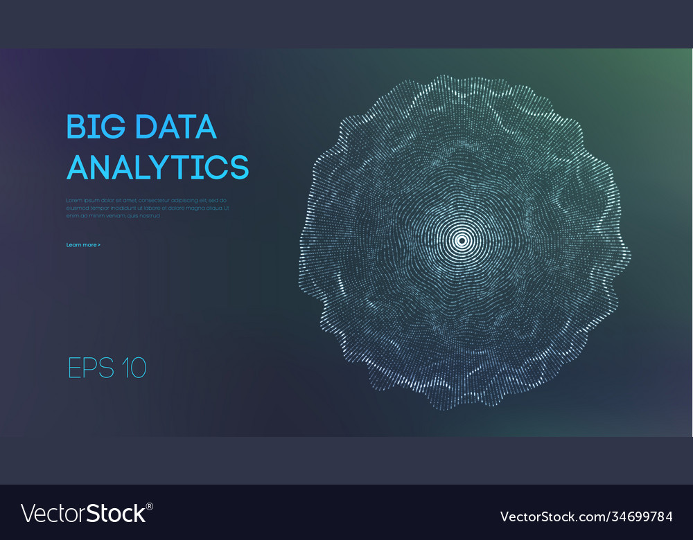 Big data analytics future technology Royalty Free Vector