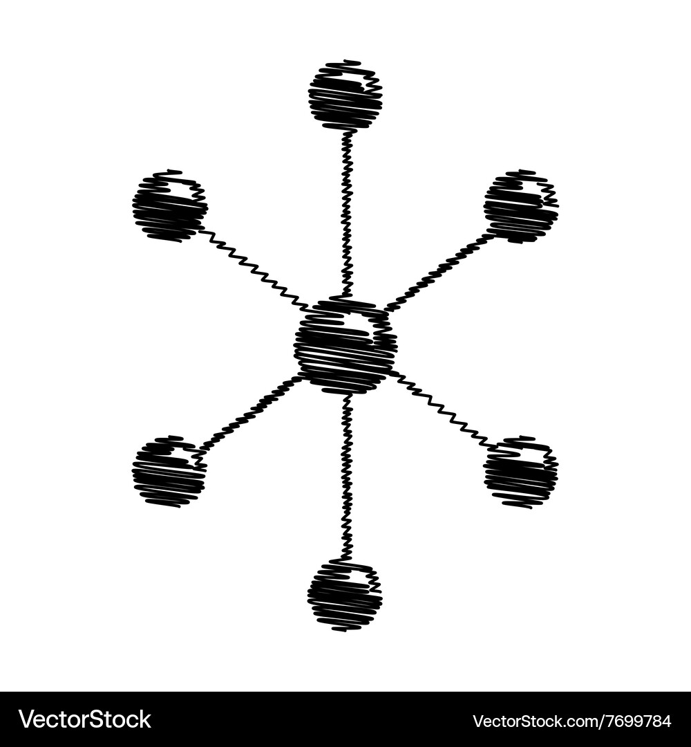 Black icon with scribble effect Royalty Free Vector Image