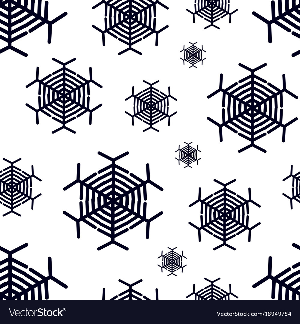 Snowflake seamless pattern Royalty Free Vector Image