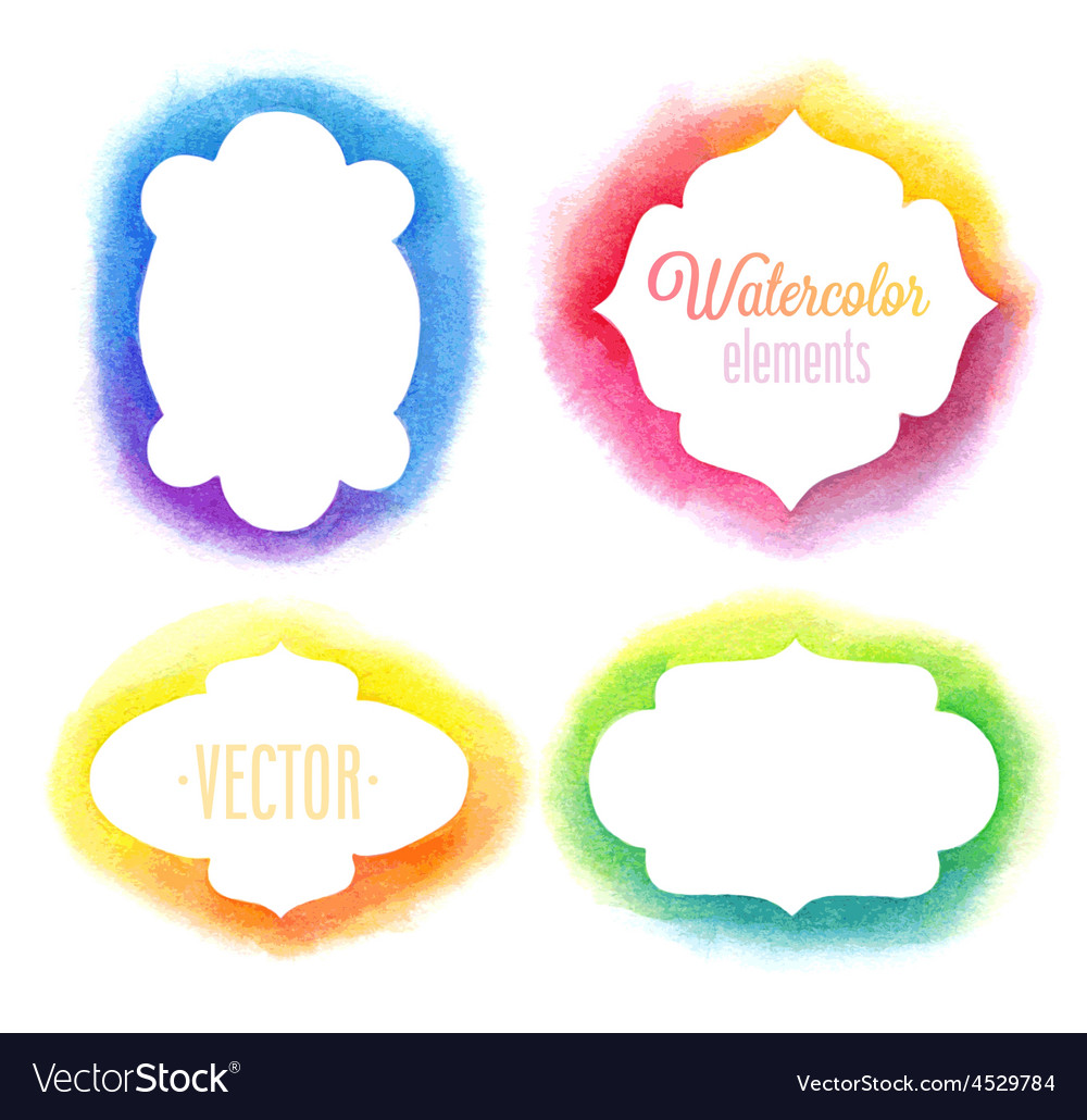 Watercolor frames Royalty Free Vector Image - VectorStock