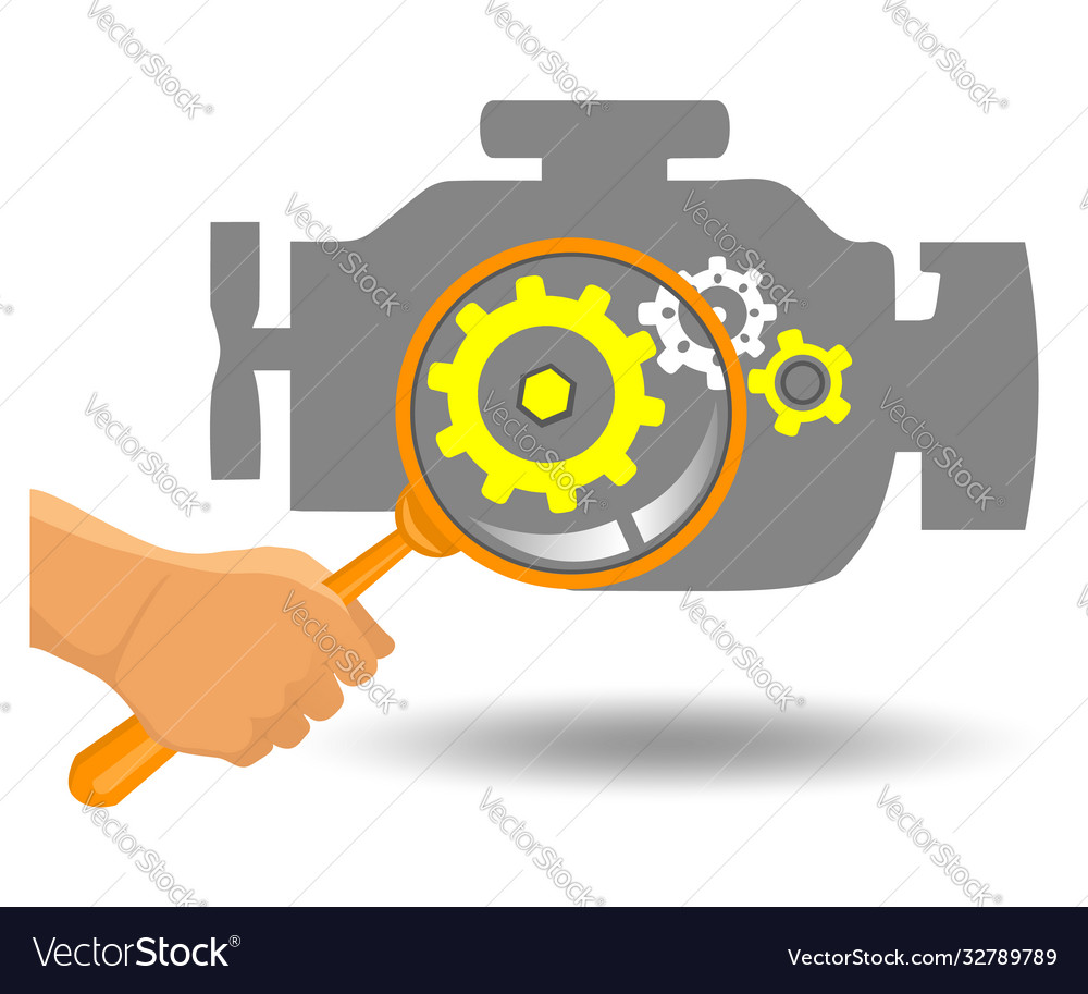 Car engine diagnostics Royalty Free Vector Image