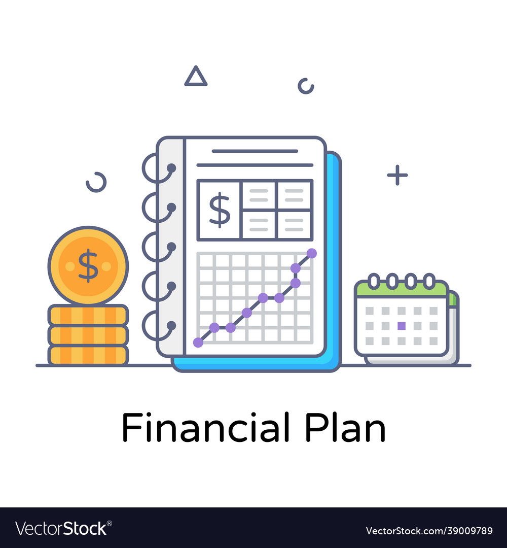 Financial plan Royalty Free Vector Image - VectorStock