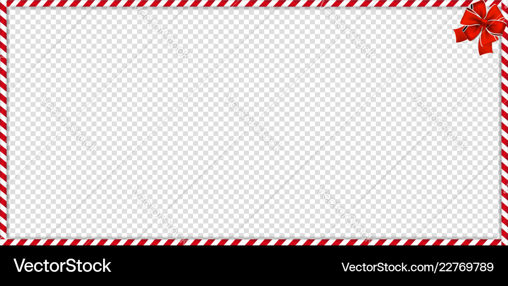Year rectangle candy cane frame Royalty Free Vector Image