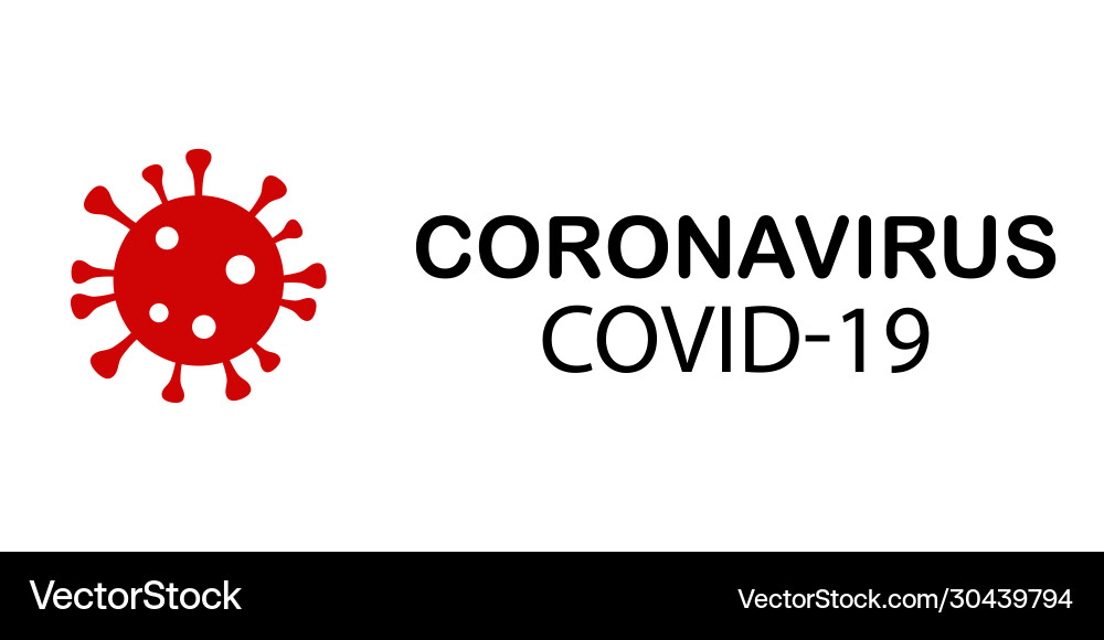 Coronavirus warning sign Royalty Free Vector Image