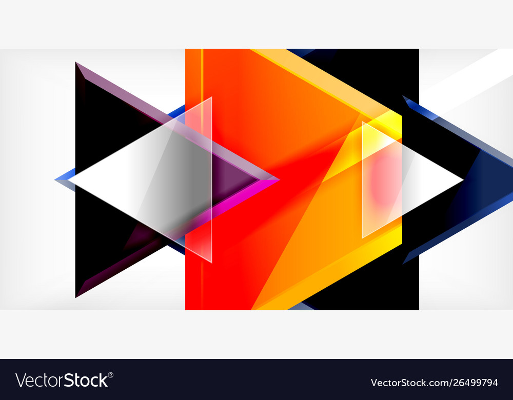 Dynamic triangle composition abstract background Vector Image