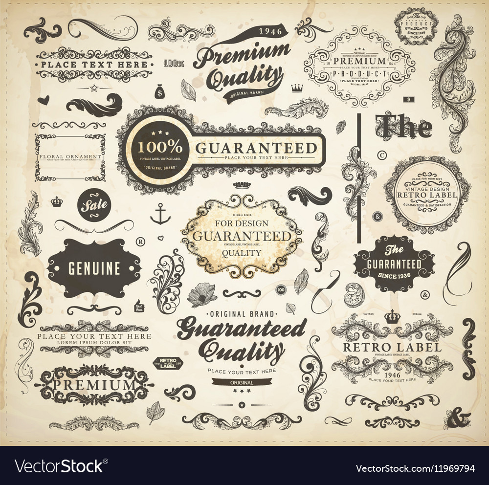 Rustic icon set Royalty Free Vector Image - VectorStock