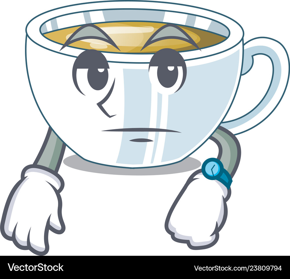 Waiting ginger tea in a cartoon bottle Royalty Free Vector