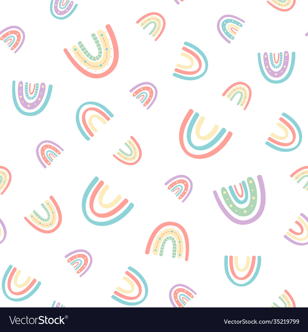 Abstract rainbow seamless pattern Royalty Free Vector Image