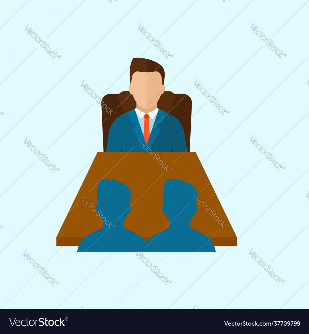 Executive icon flat design Royalty Free Vector Image