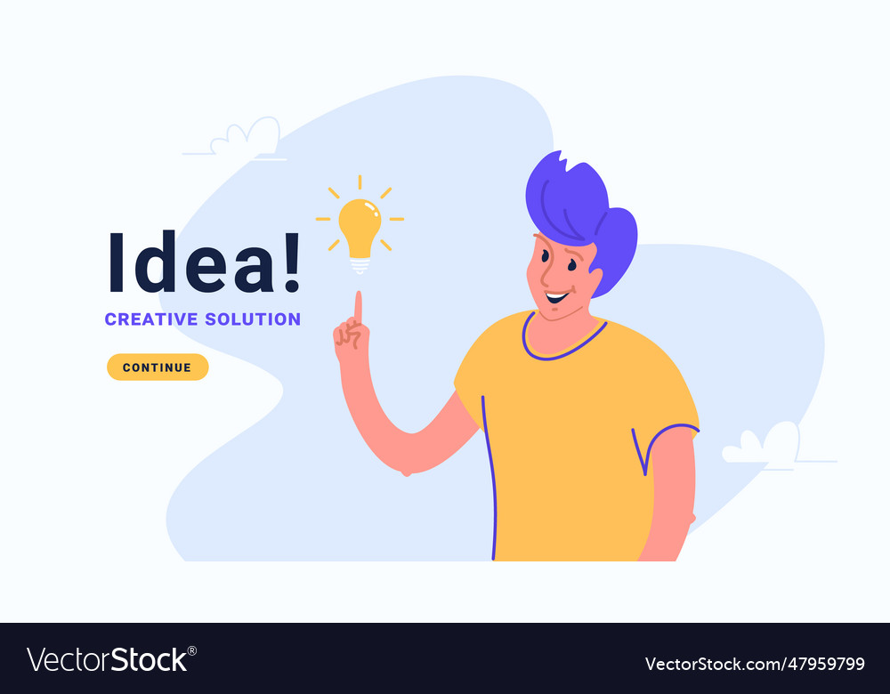 Idea and creative solution flat Royalty Free Vector Image