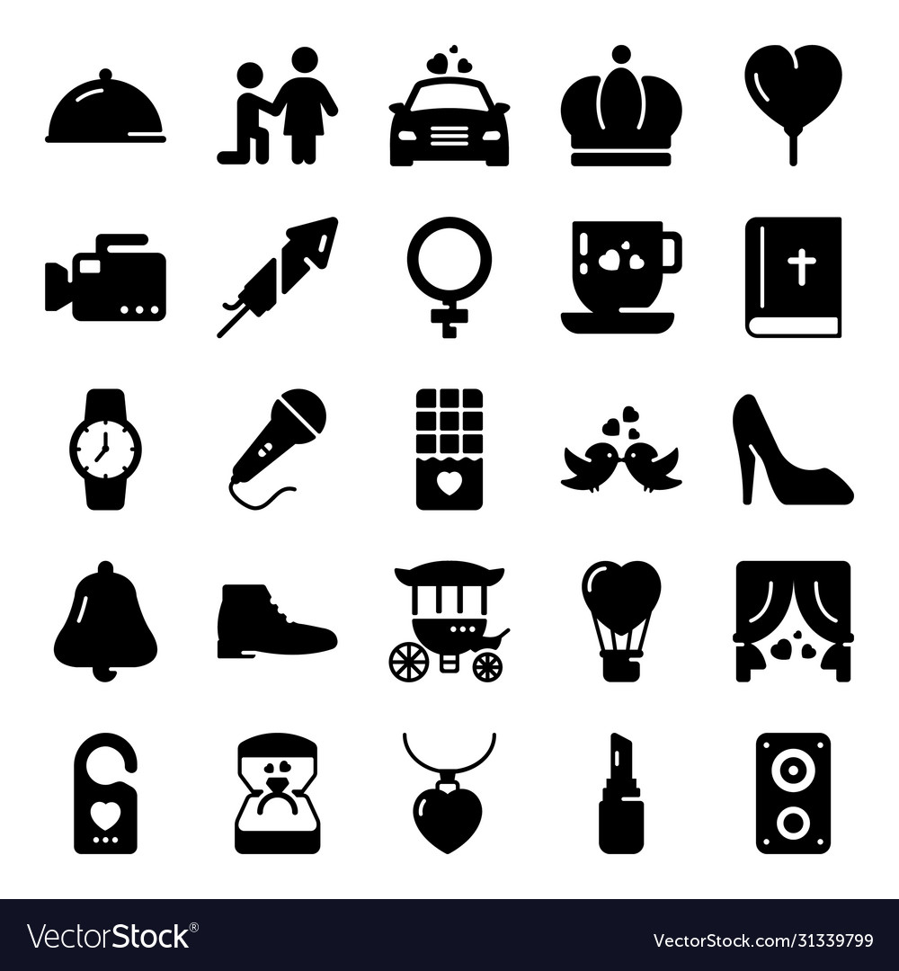 Love romance solid Royalty Free Vector Image - VectorStock