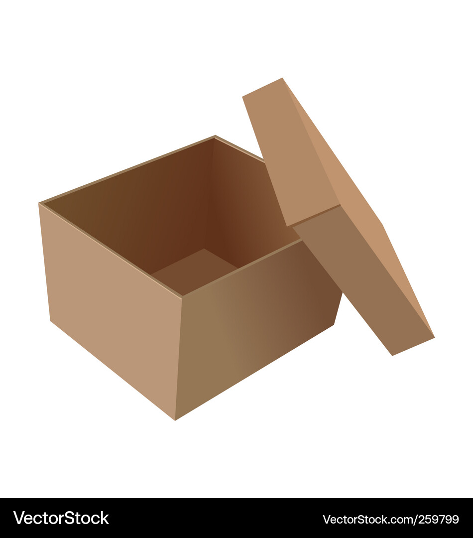 Open Cardboard Box Royalty Free Vector Image - VectorStock