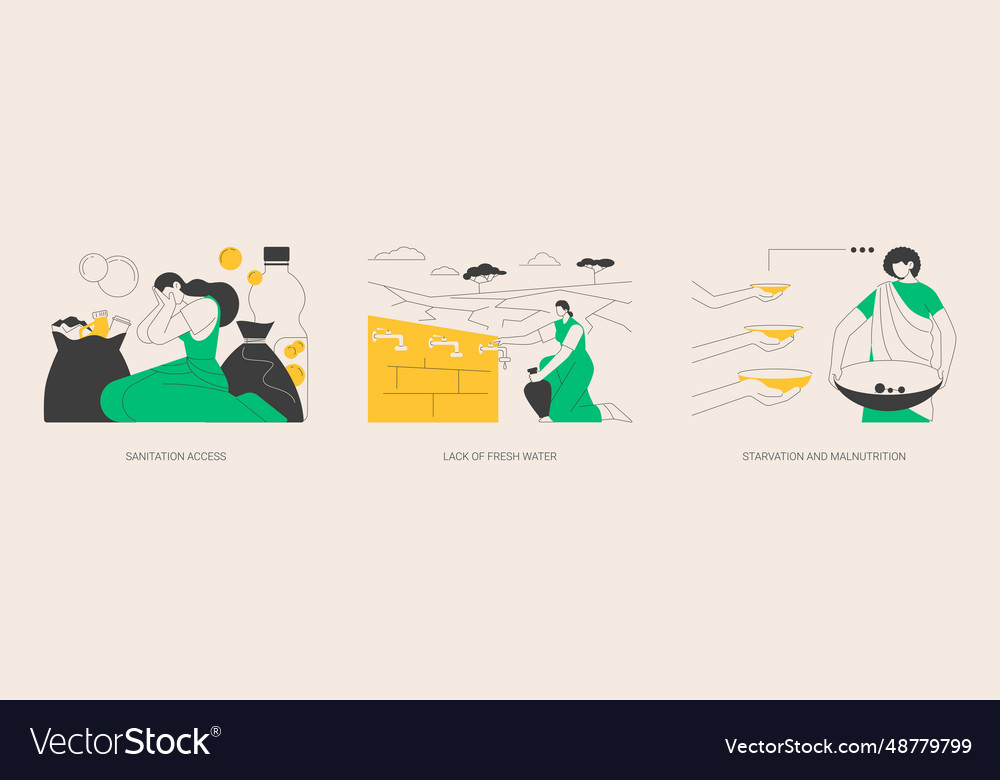 Population problems abstract concept Royalty Free Vector