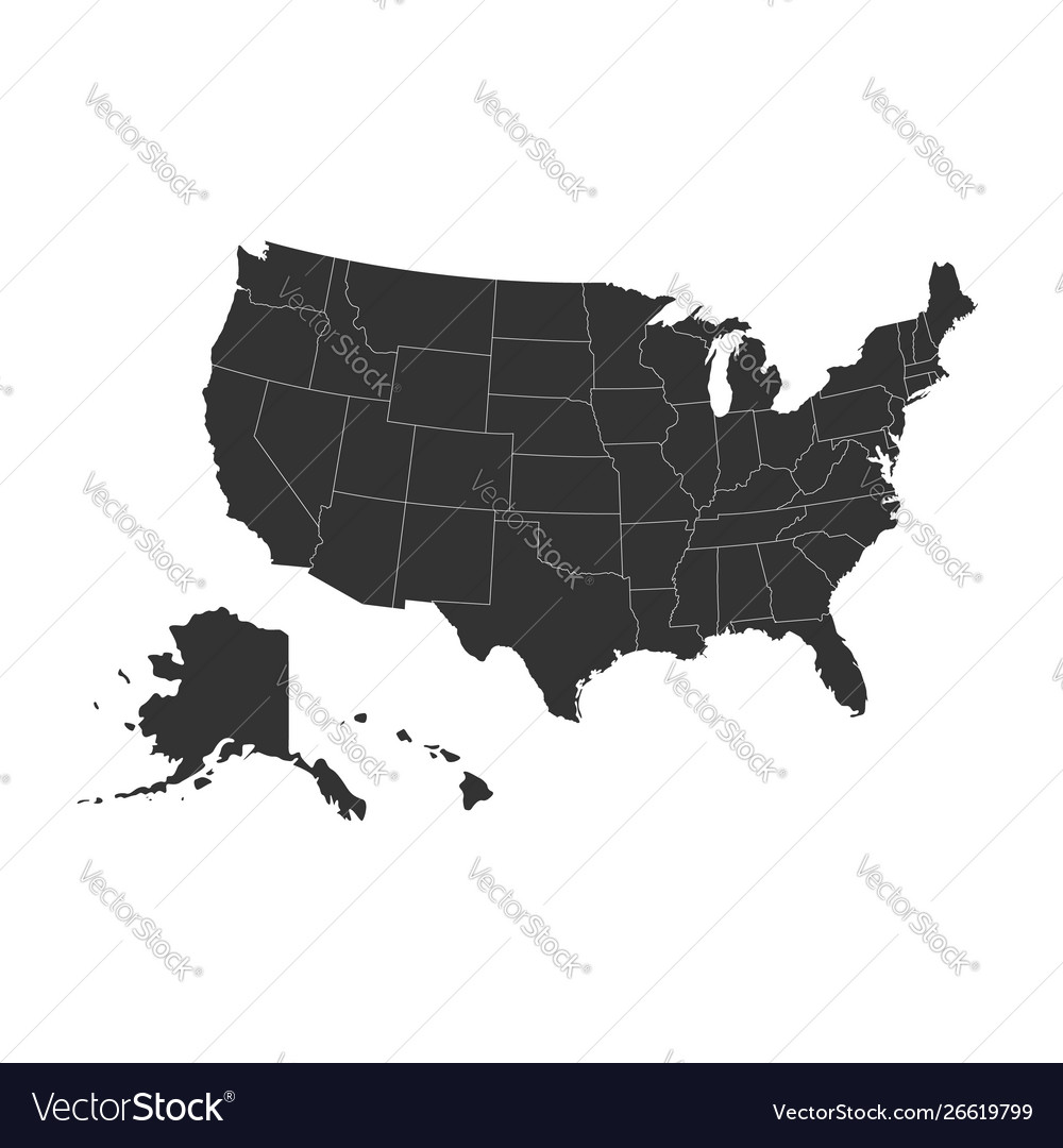 Usa map Royalty Free Vector Image - VectorStock