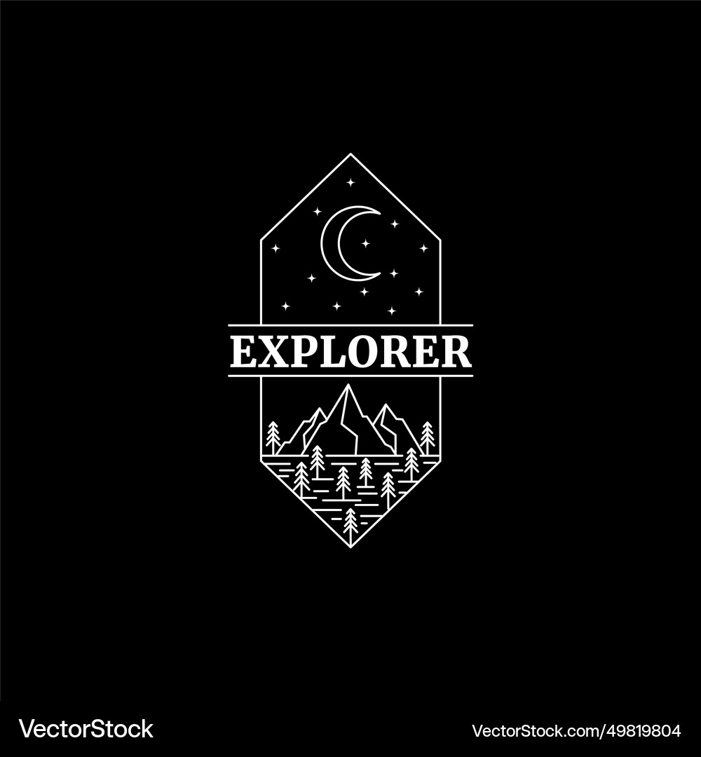 Outdoor explore holiday icon logo design Vector Image