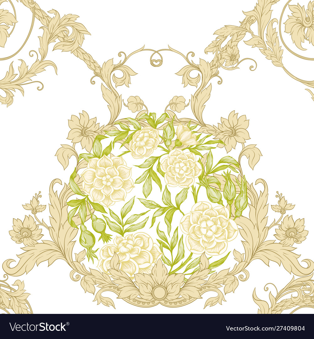 Roses seamless pattern Royalty Free Vector Image