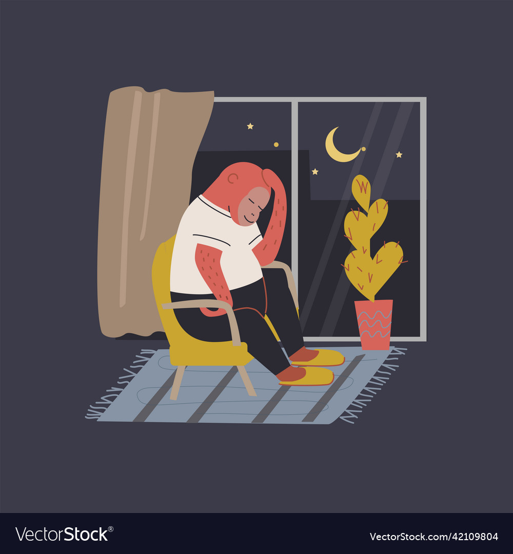 Sleep disorders problem Royalty Free Vector Image