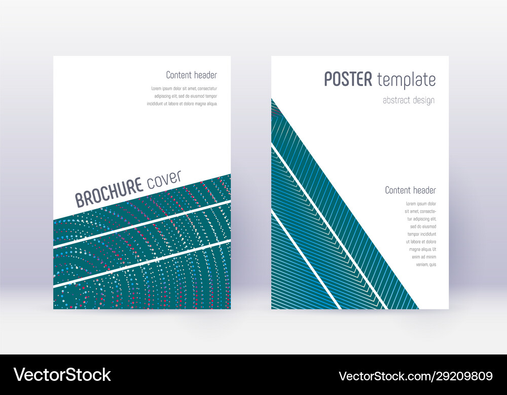 Geometric cover design template set red abstract Vector Image