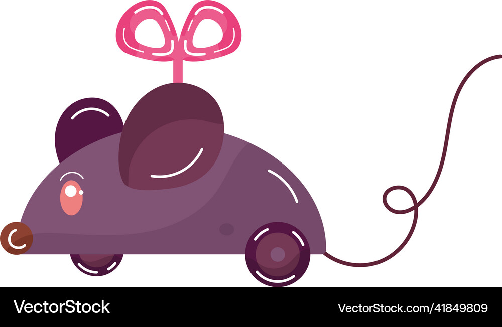 Isolated cute electronic mouse toy Royalty Free Vector Image
