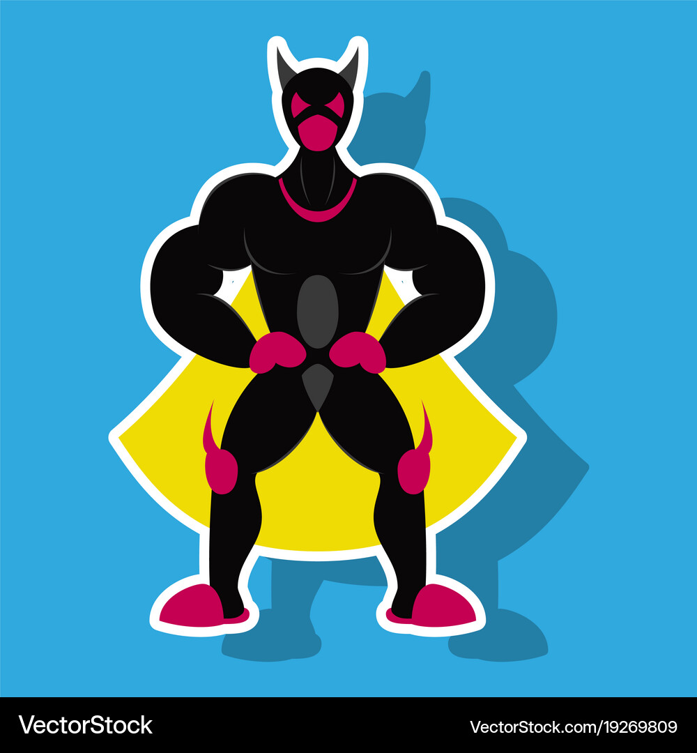 Man superhero standing icon Royalty Free Vector Image