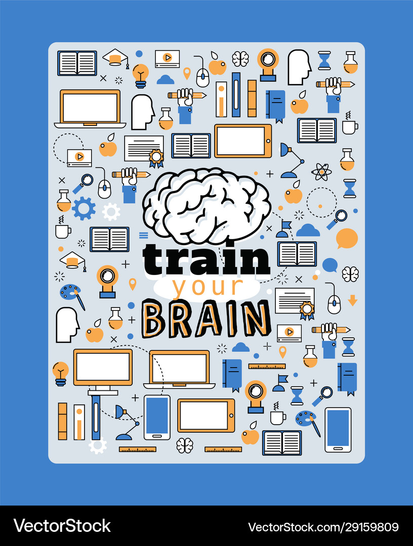 Motivational typographic poster with symbols Vector Image