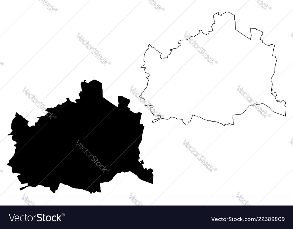 Vienna map Royalty Free Vector Image - VectorStock