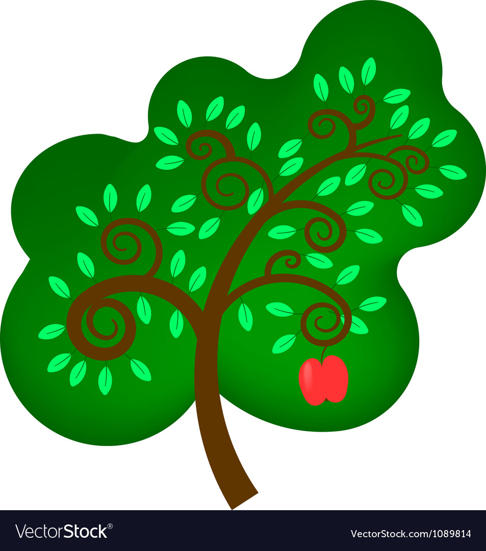 Apple tree Royalty Free Vector Image - VectorStock