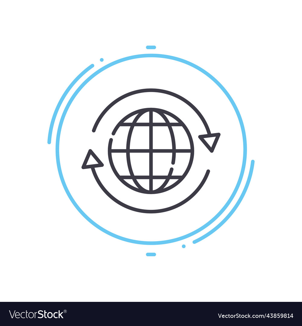 Global warming line icon outline symbol Royalty Free Vector Global warming line icon outline symbol Royalty Free Vector