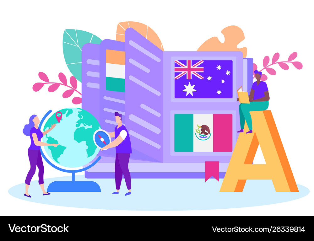 International distance learning country selection Vector Image