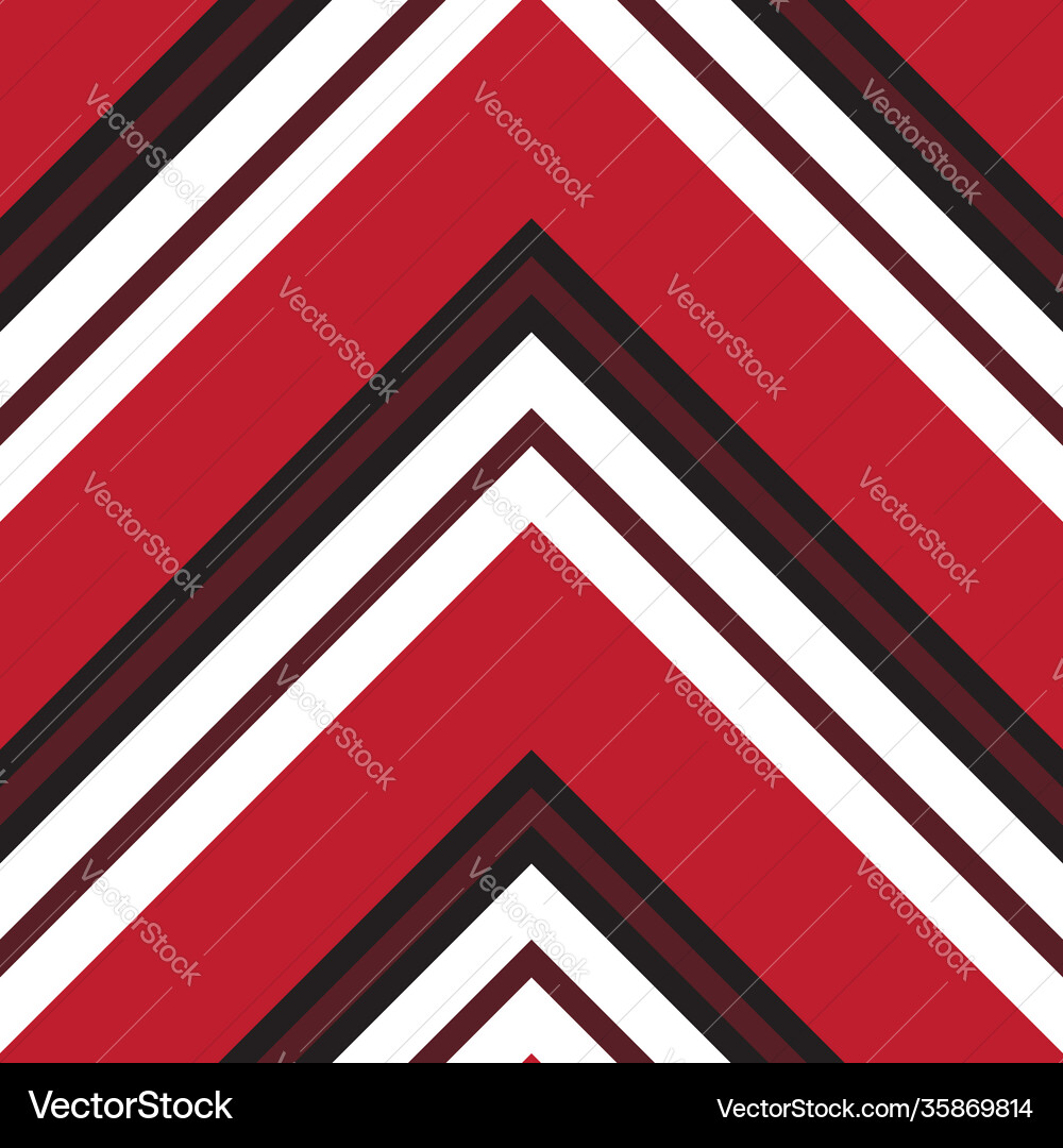Red chevron diagonal stripes seamless pattern Vector Image
