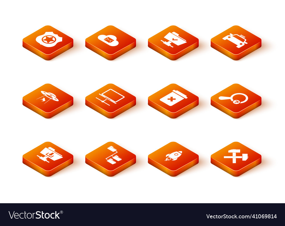 Set ftp folder download folder tree ufo abducts Vector Image Set ftp folder download folder tree ufo abducts Vector Image