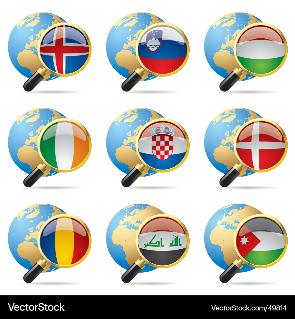 World flag icons Royalty Free Vector Image - VectorStock