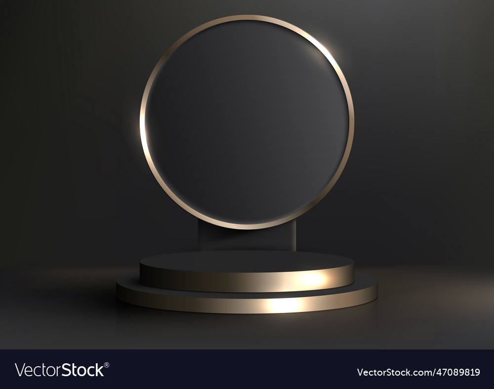 3d realistic modern luxury style gold black Vector Image