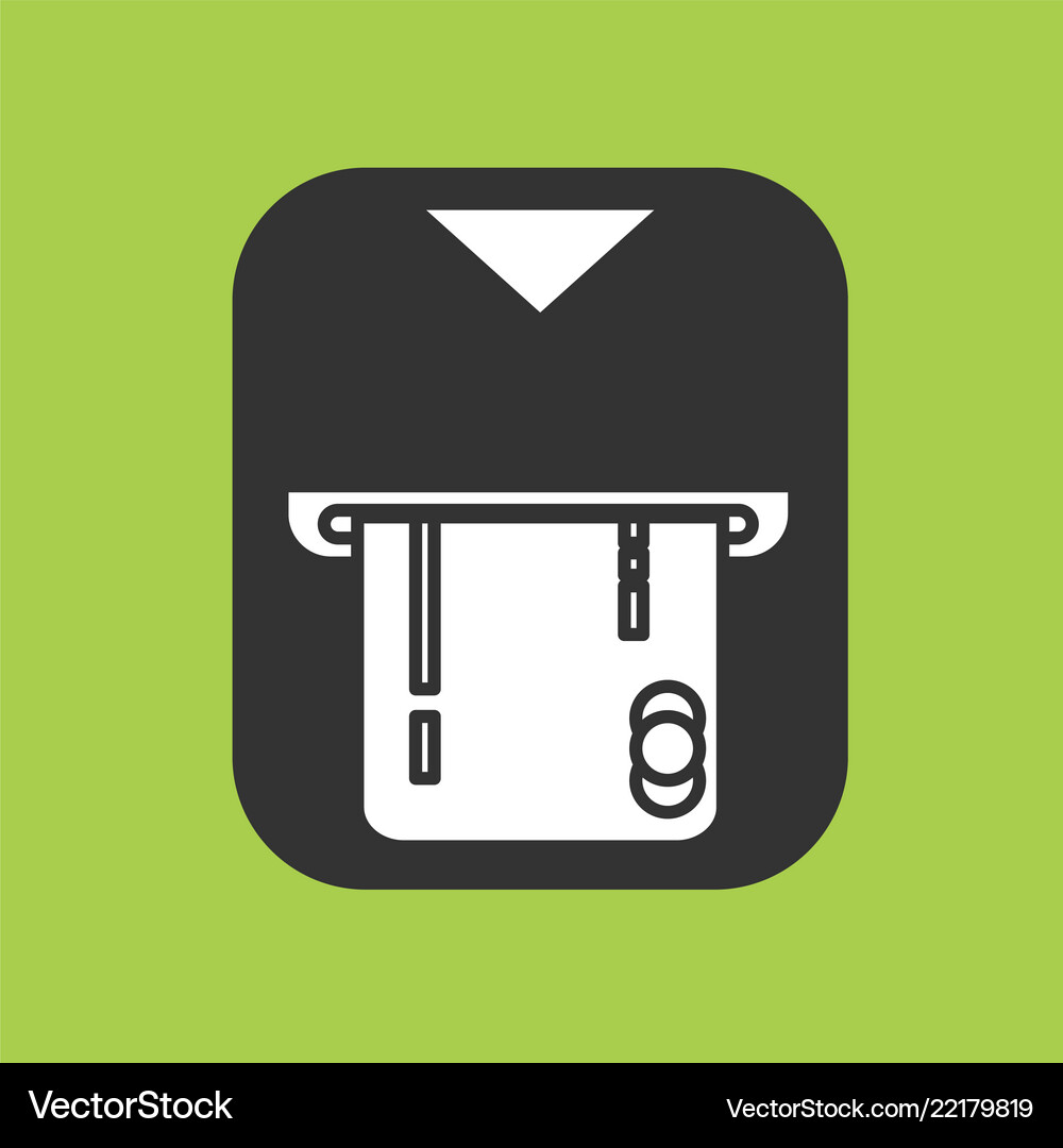 Atm payment transaction insert credit card icon Vector Image