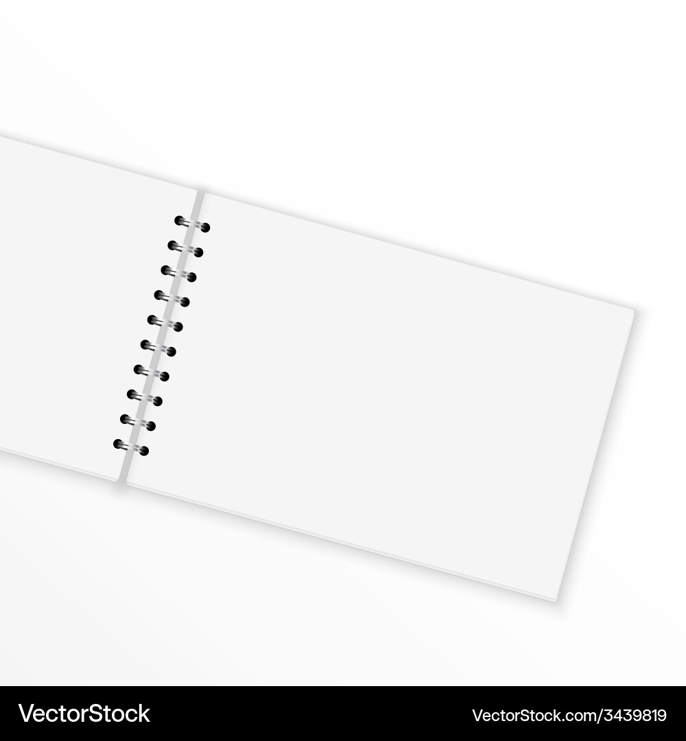 Blank notebook with place for text and notes Vector Image