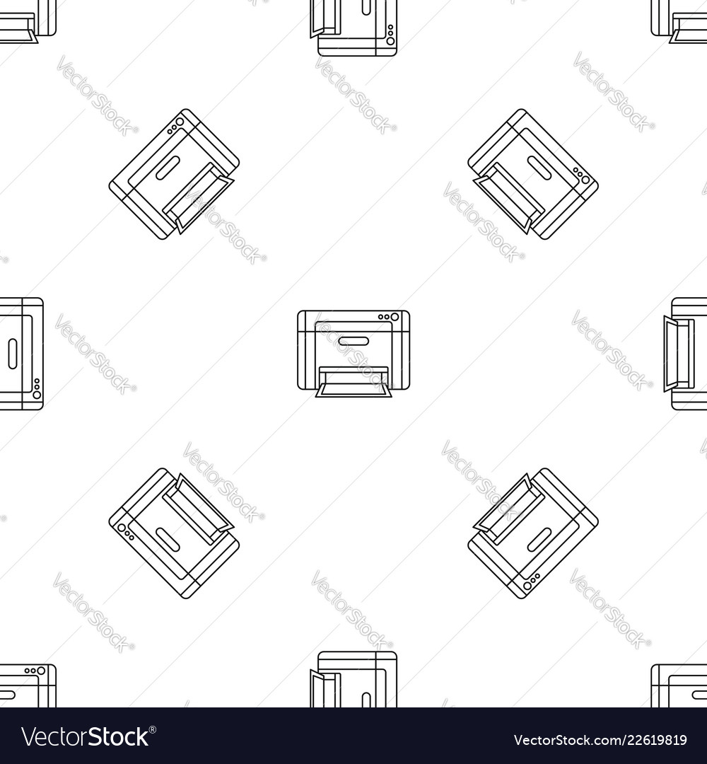 Printer pattern seamless Royalty Free Vector Image